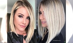 Długi odwrócony bob w napiękniejszej wersji: klasyczny, cieniowany ...