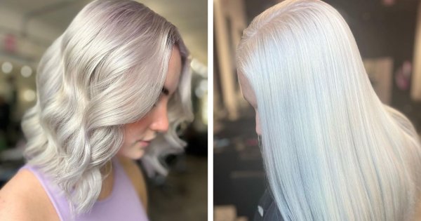 Platynowy blond w trendach na marzec 2023. Long bob, shaggy hair i nie ...