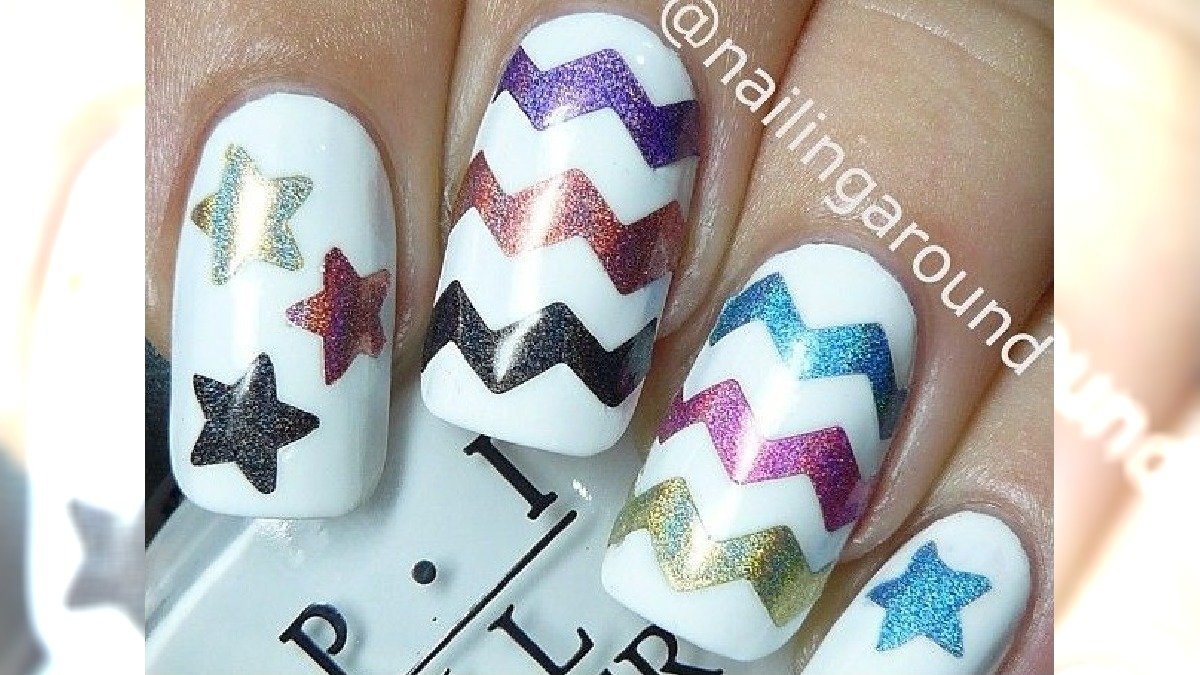 Super kolorowe Chevron manicure na lato 2015!