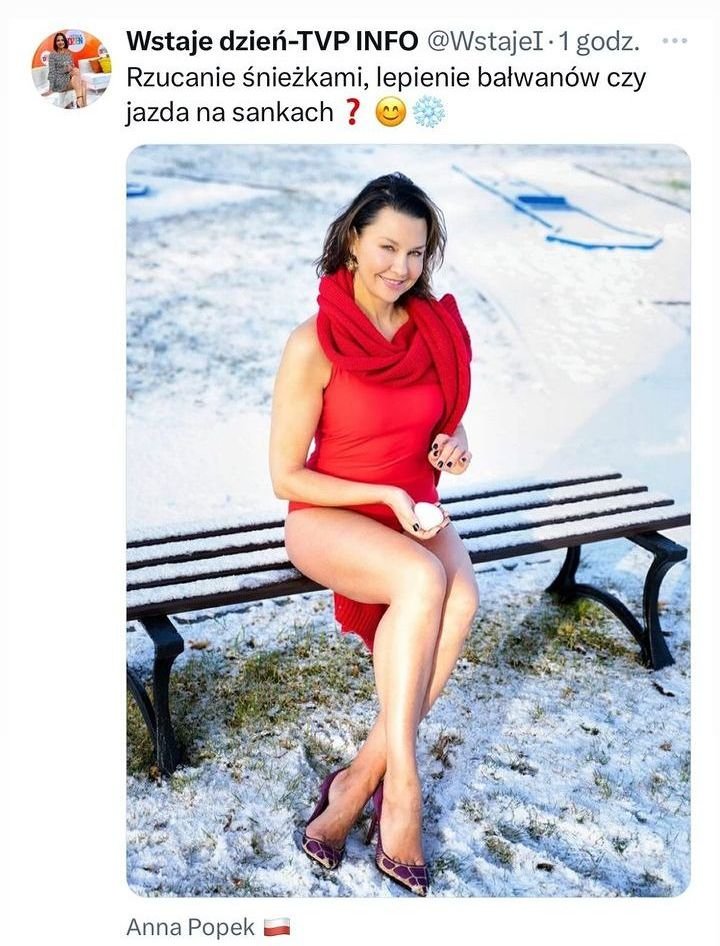 Anna Popek z TVP Info rozgrzała internautów tym zdjęciem. Są i memy!