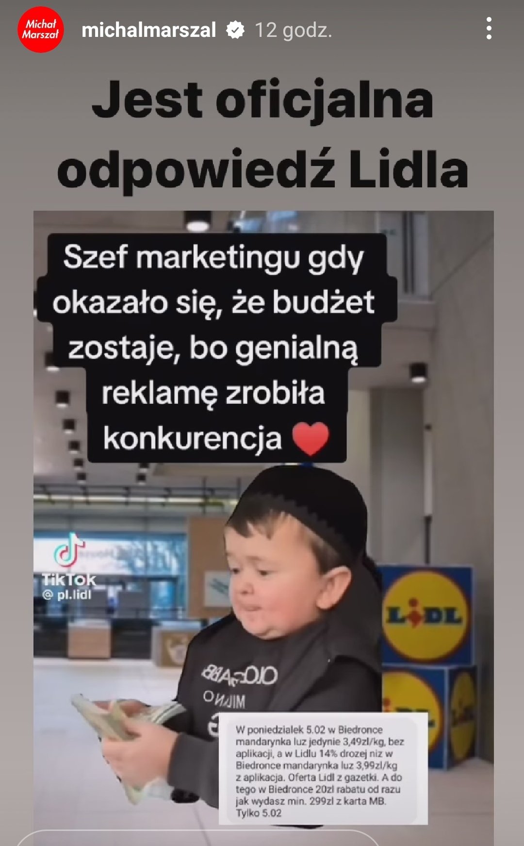 Biedronka kłóci się z Lidlem o klientów i ceny. Internauci wyśmiewają ...