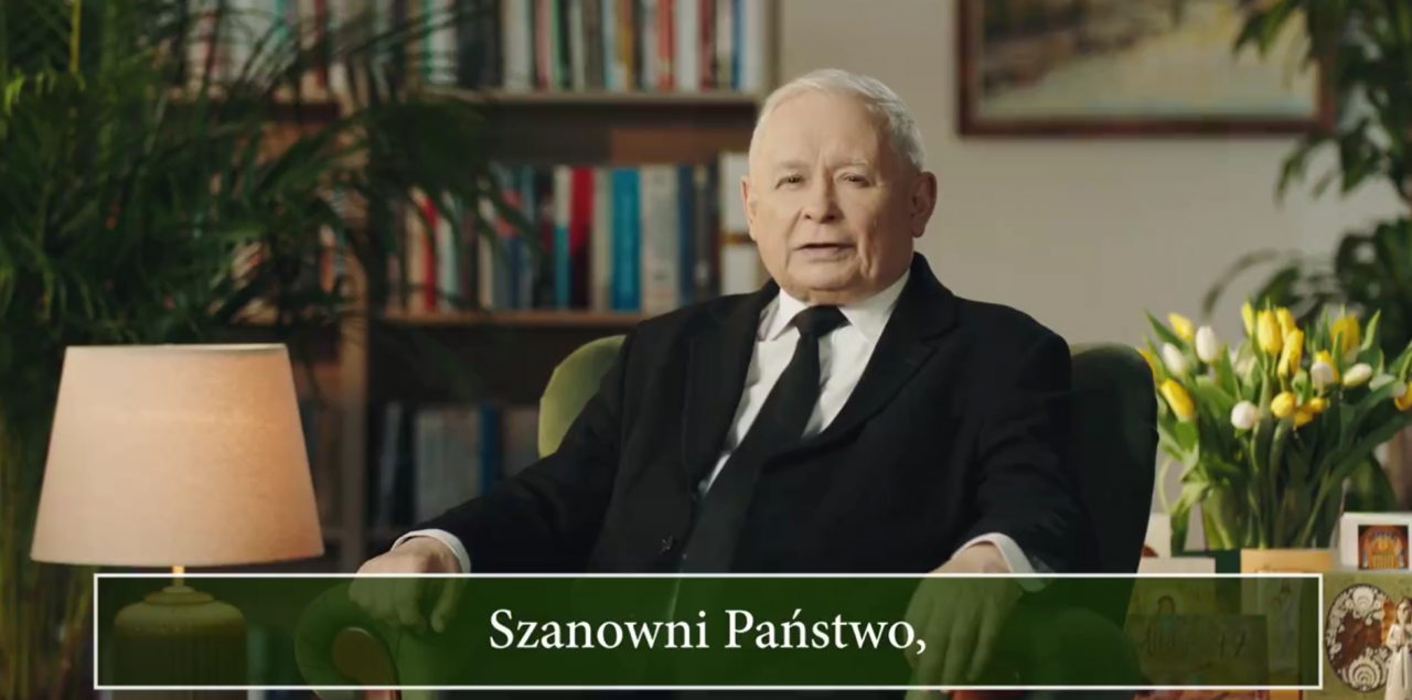 Starszy pan Kaczyński złożył życzenia wielkanocne. Internauci ...