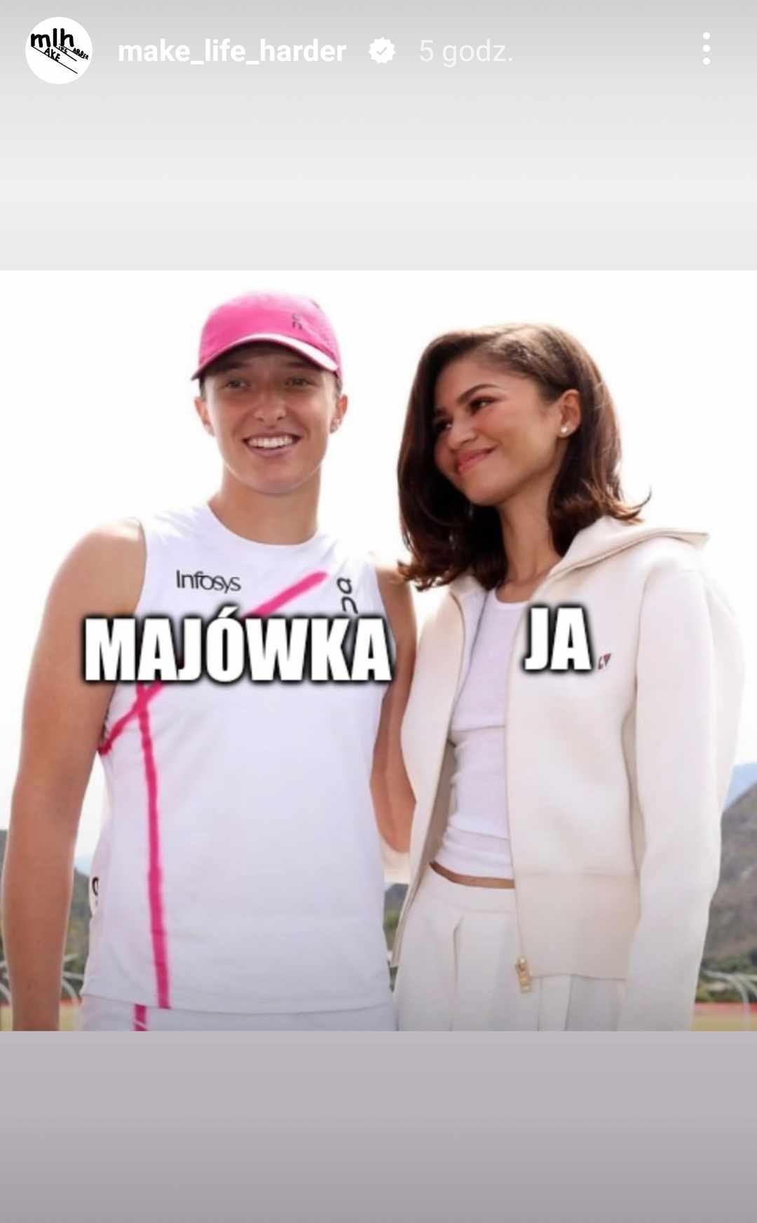 Triumfatorka Iga Świątek spotkała się z Zendayą w USA. Sieć zalały memy