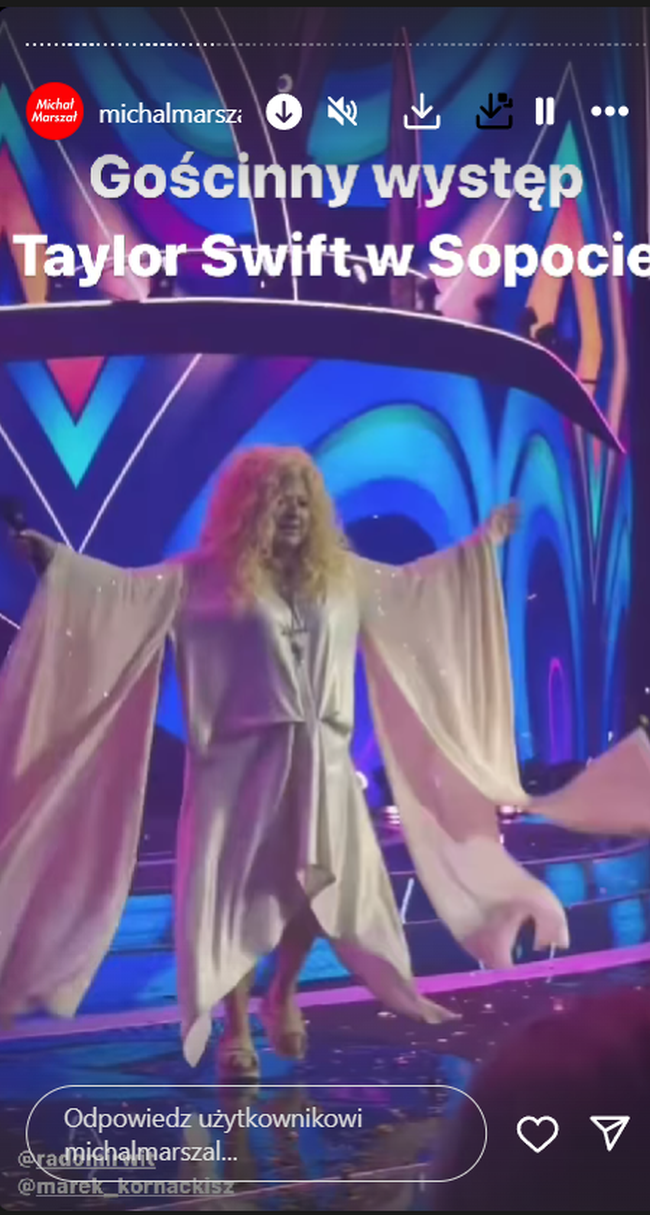 Magda Gessler wpadła na scenę festiwalu w Sopocie [wideo]. Są memy