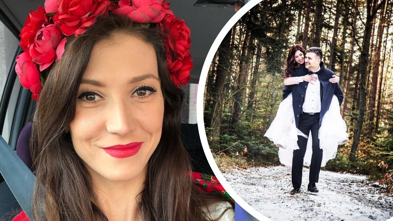 Piękna Ewa poszła do ołtarza w ramonesce. Rockowa panna młoda wyglądała ...