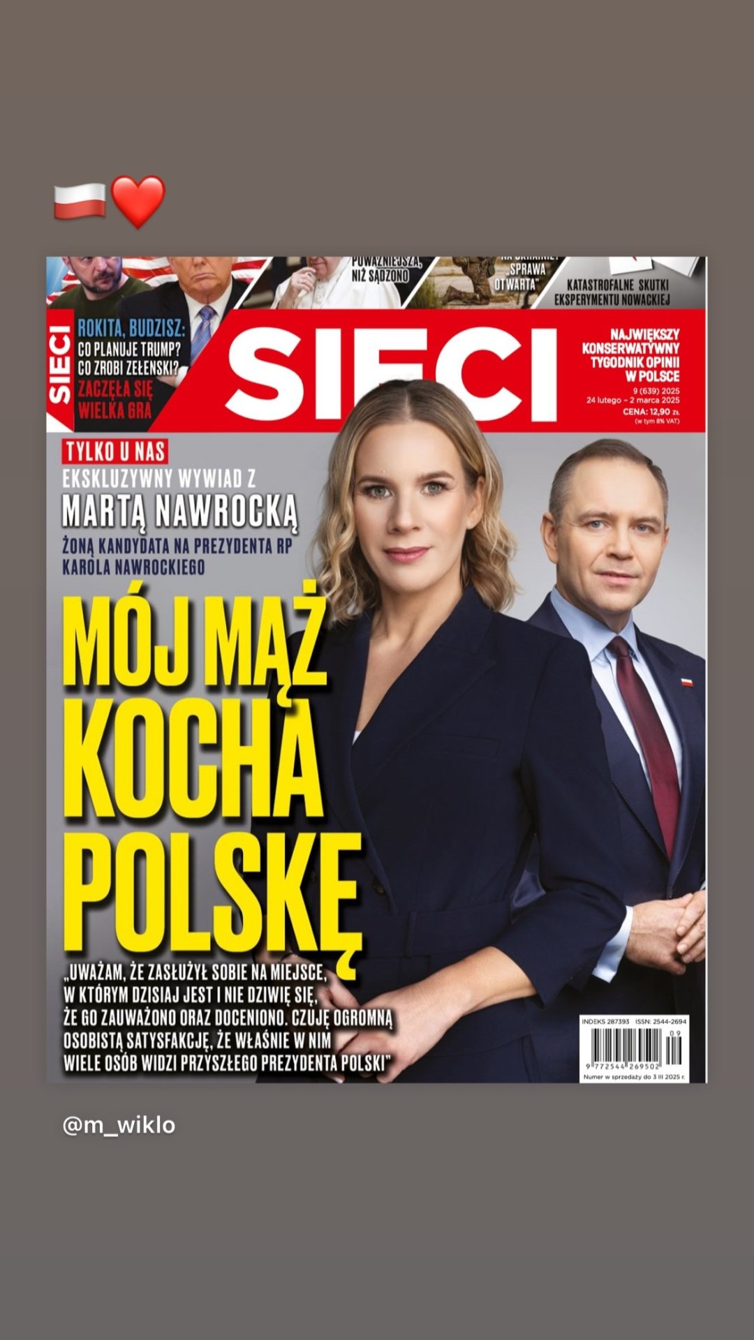 Marta od Karola zapozowała na okładce z mężem. Potencjalna first lejdi lansuje się w czarnej ...