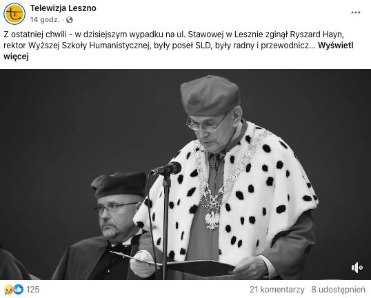 Ryszard Hayn nie żyje. To, co stało się z byłym posłem tuż przed ...