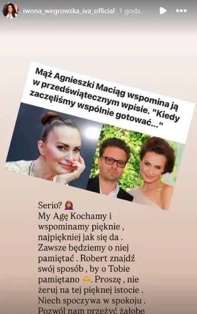 "Nie żeruj na tej pięknej istocie"! Iwona Węgrowska ostro do wdowca po ...