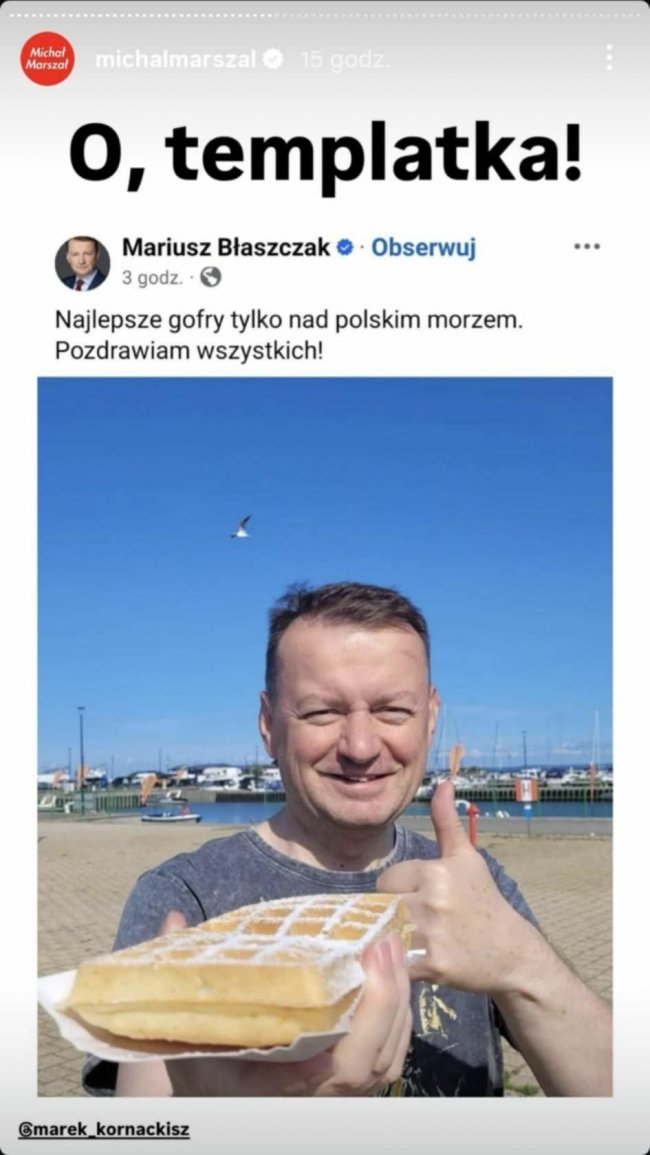 Mariusz od Jarka zapozował z gofrem nad morzem i się zaczęło. Sieć ...